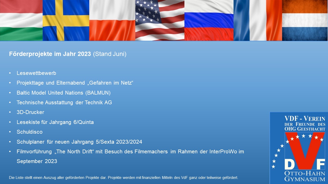 Förderverein - Der Verein der Freunde des OHGs (VdF)